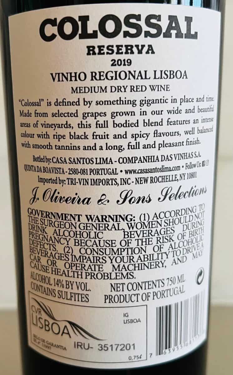 2019 Colossal Reserva Red Blend | CostcoWineBlog.com